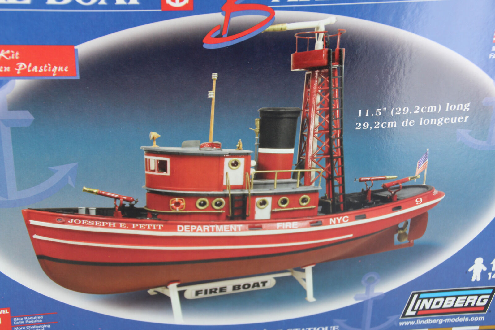 Lindberg Model Kit Fire Department Boat | Interstate Blue